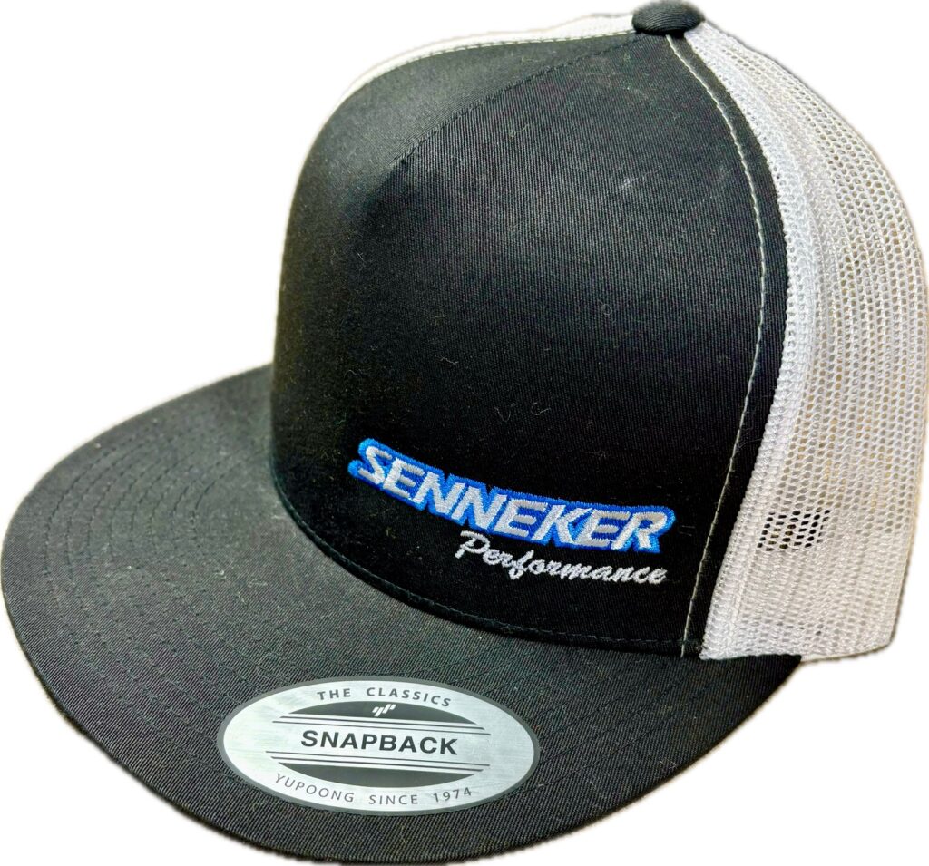 Black on White Trucker Snap Back Hat – Senneker Performance